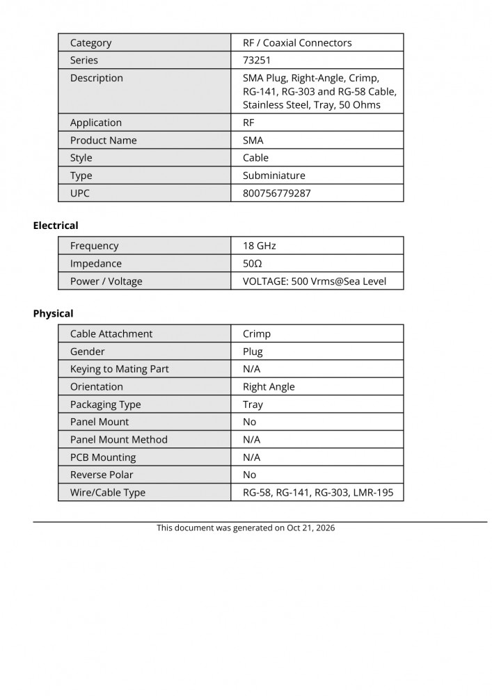 Product document image 2 for MOLEX 732510192