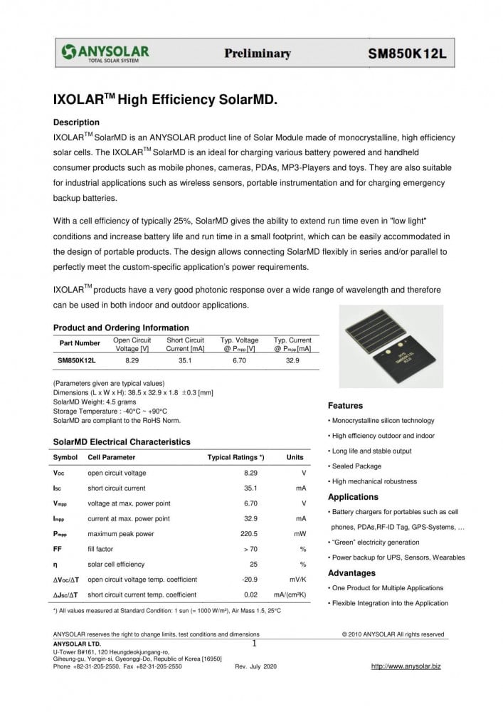 SM850K12L datasheet page 1