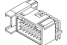 2.54mm MX64 Sealed Crimp Housing, Single Row, Kaizan Terminals, Black, 6  Circuits, Key C, with CPA Lock