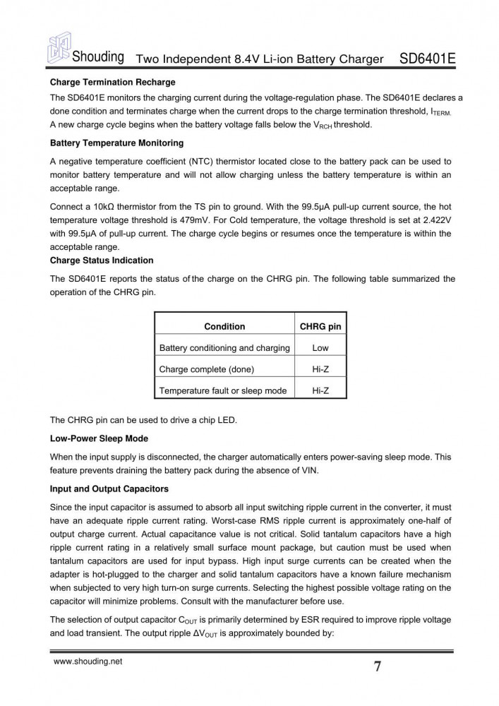 SD6401E datasheet page 7
