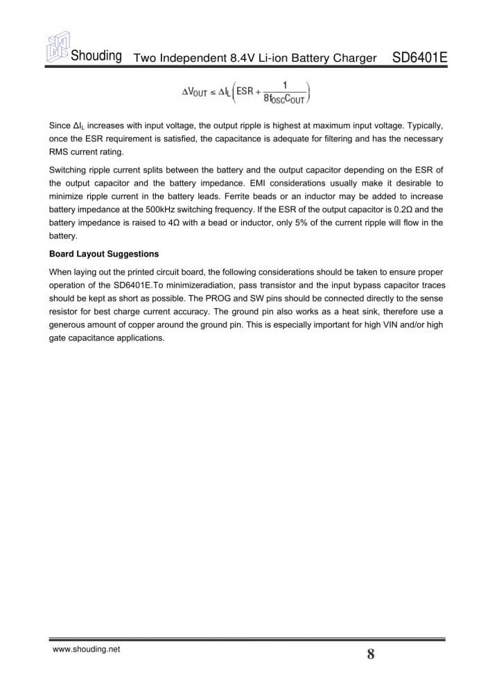 SD6401E datasheet page 8