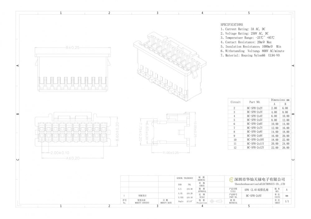 HCTL HC-SPH series technical document preview