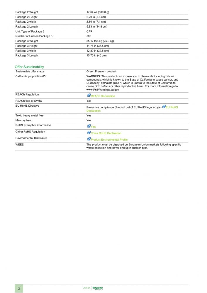 Schneider 704591 technical document page 2