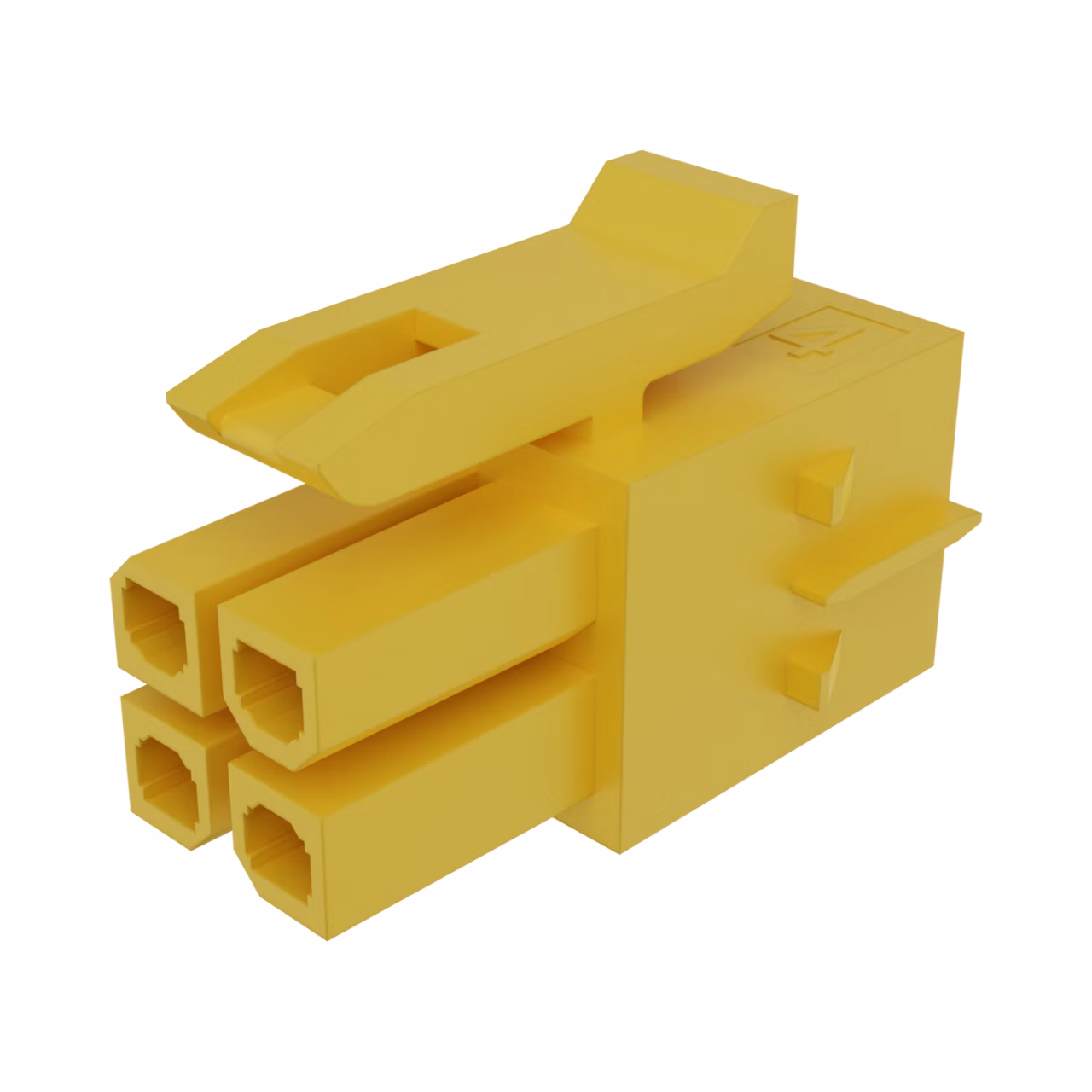 Micro-Fit+ Versa Color Receptacle Housing, Dual Row, 4 Circuits, UL 94V-0, Glow-Wire Capable, Yellow for sale