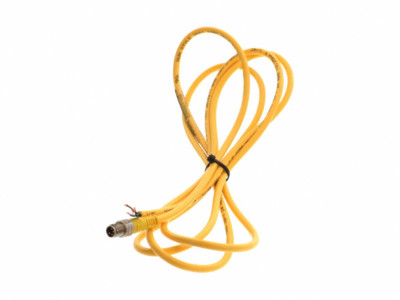 Nano-Change (M8) Single-Ended Cordset, 3 Poles, A-Coded, Male (Straight) to Pigtail, 24 AWG, PUR Cable, 5.0m (16.40') Length