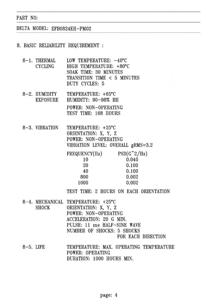 DELTA EFB0824EH specification page 5