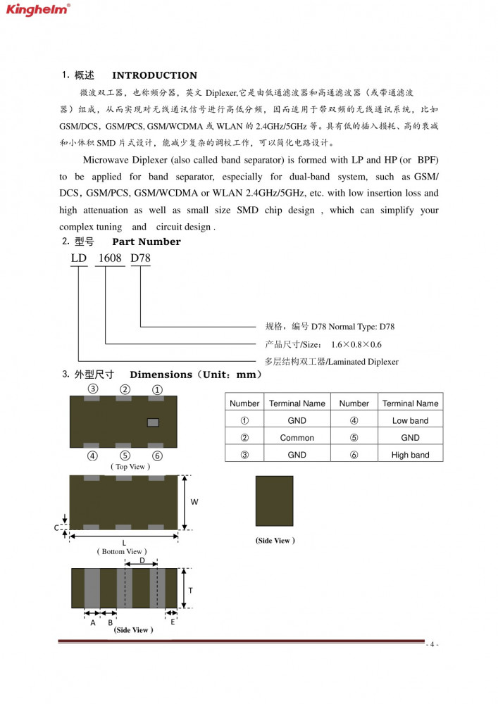 KH-LD1608-D78 datasheet page 4
