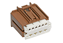 Stac64 Vertical Header Assembly, 12 Circuits, Polarization C, Brown, Tube