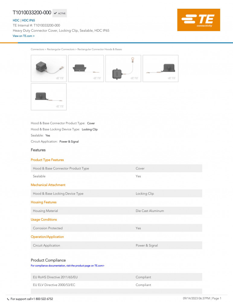 T1010033200-000 technical document page 1