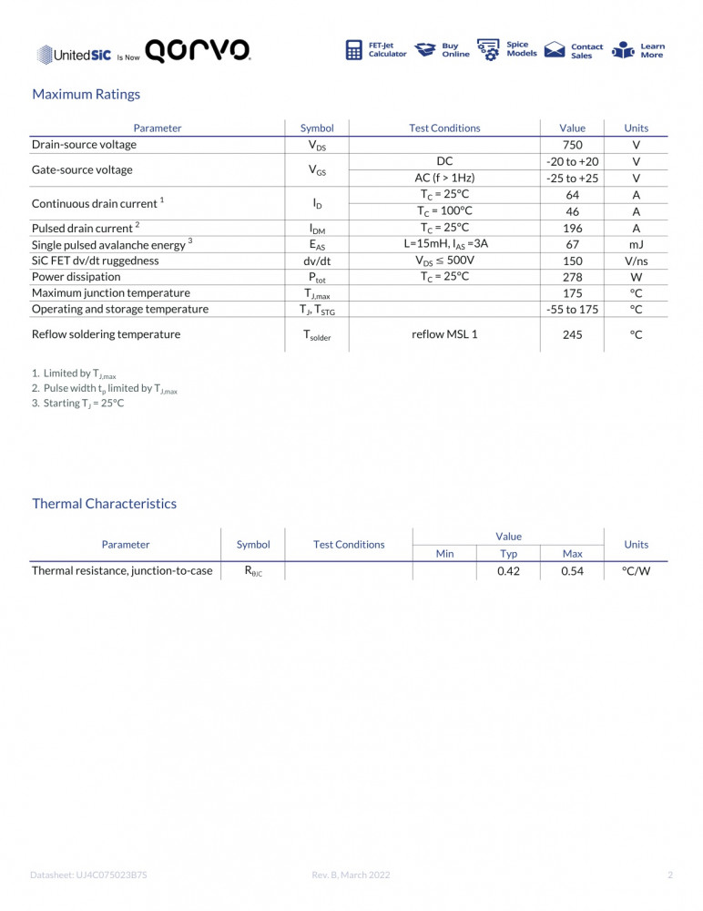 UJ4C075023B7S datasheet page 2