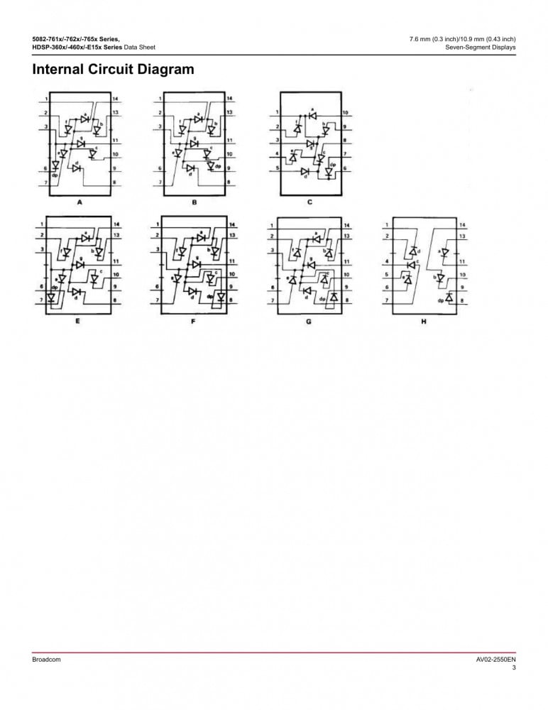 HDSP-4600 datasheet page 3