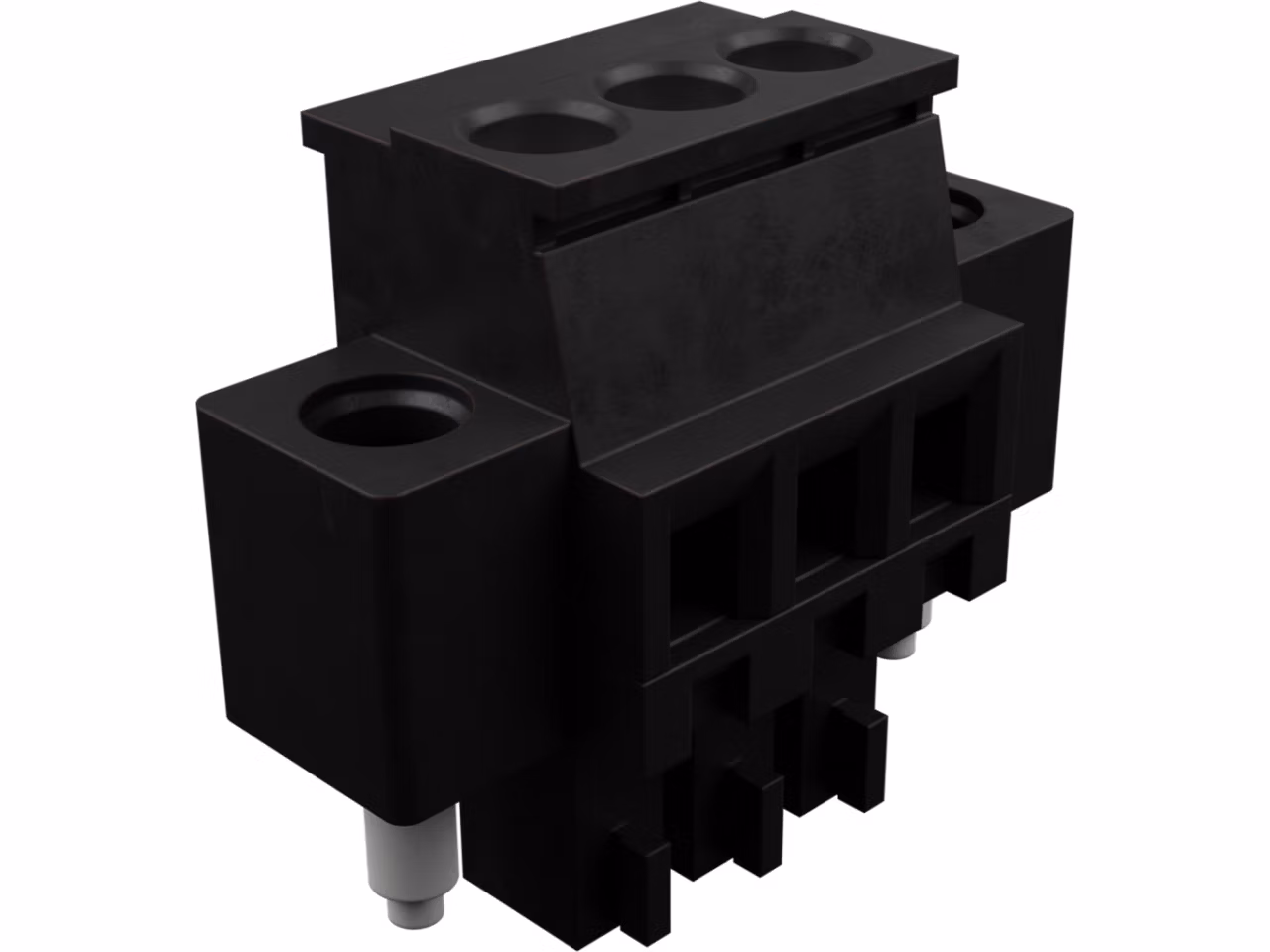 3.81mm Pitch Eurostyle Vertical Plug, with Retention Screws and Standard Imprinting, Front Wire Entry, Black, 3 Circuits for sale