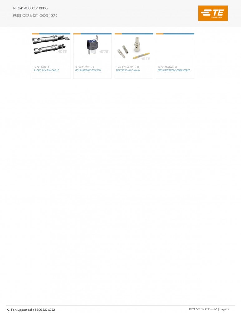 M5241-000005-10KPG technical document page 2
