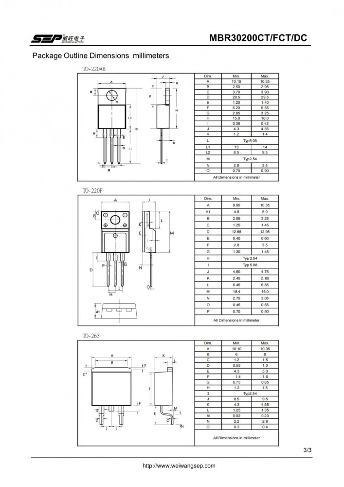 MBR30200FCT datasheet page 3
