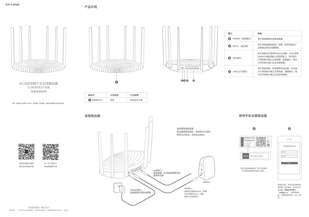 TL-WDR7661-1 technical document page 1