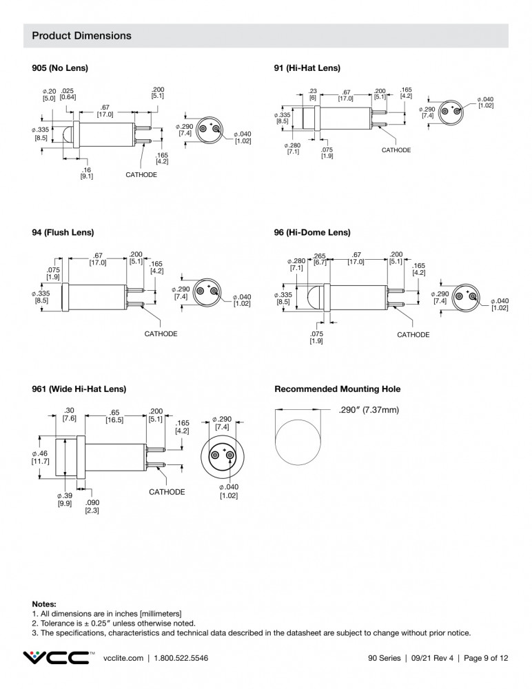 VCC 90 Series document page 9