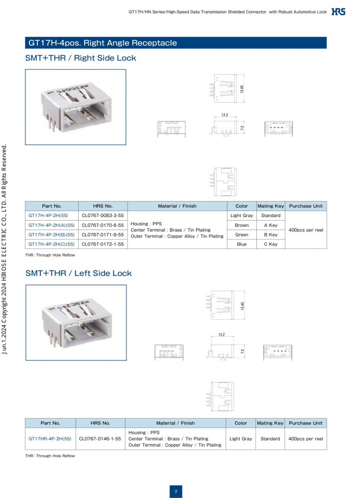 HRS GT17H HN datasheet page 7