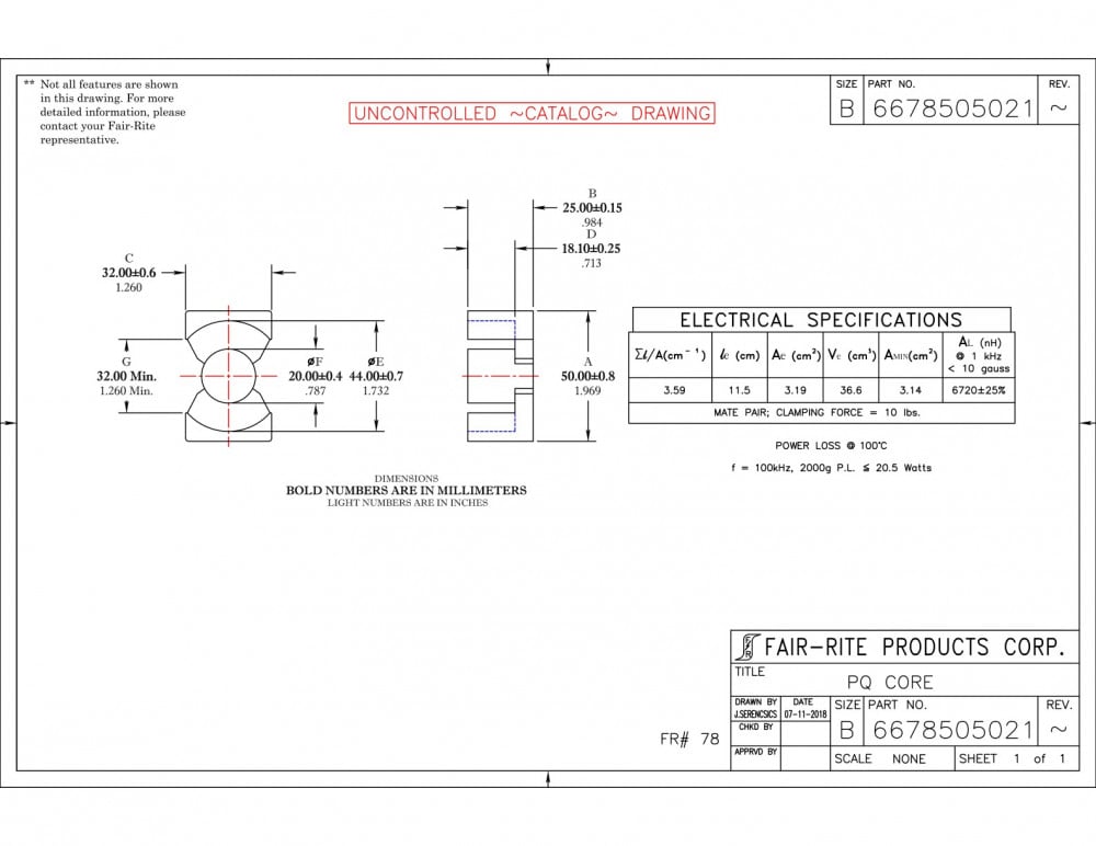 6678505021 technical document page