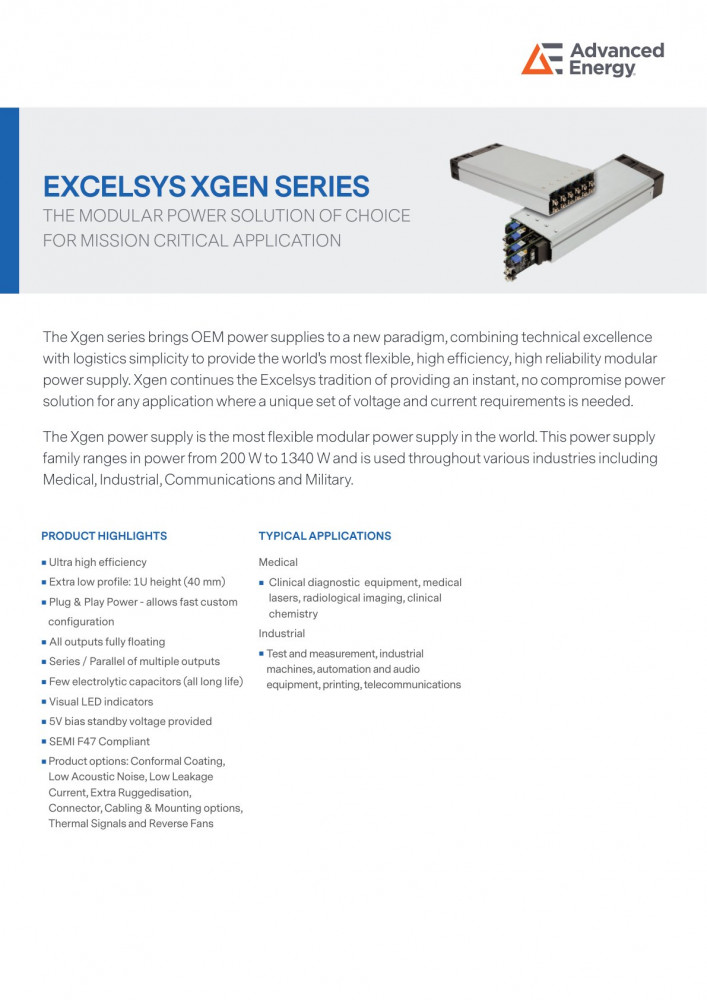 XG2 product document page 1