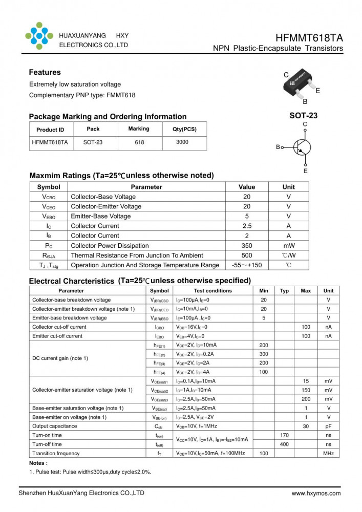 HFMMT618TA technical document page 1