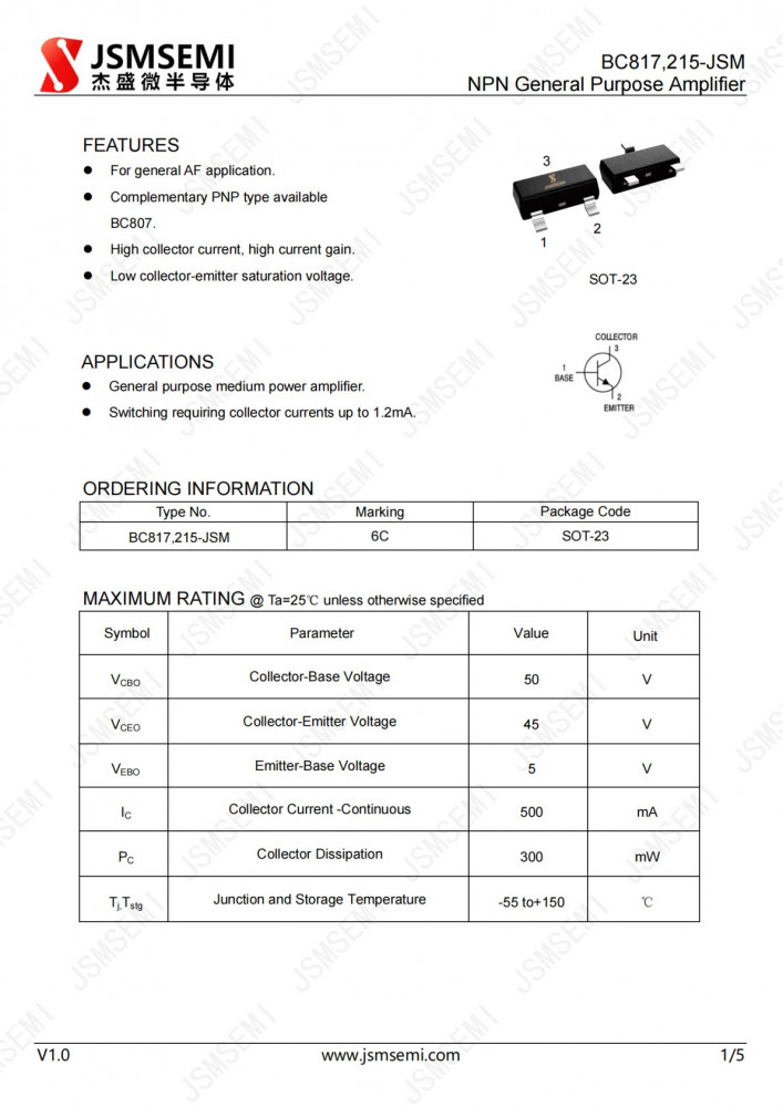 BC817,215-JSM datasheet page 1