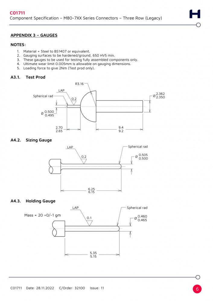 Harwin M80-7XX specification page 6