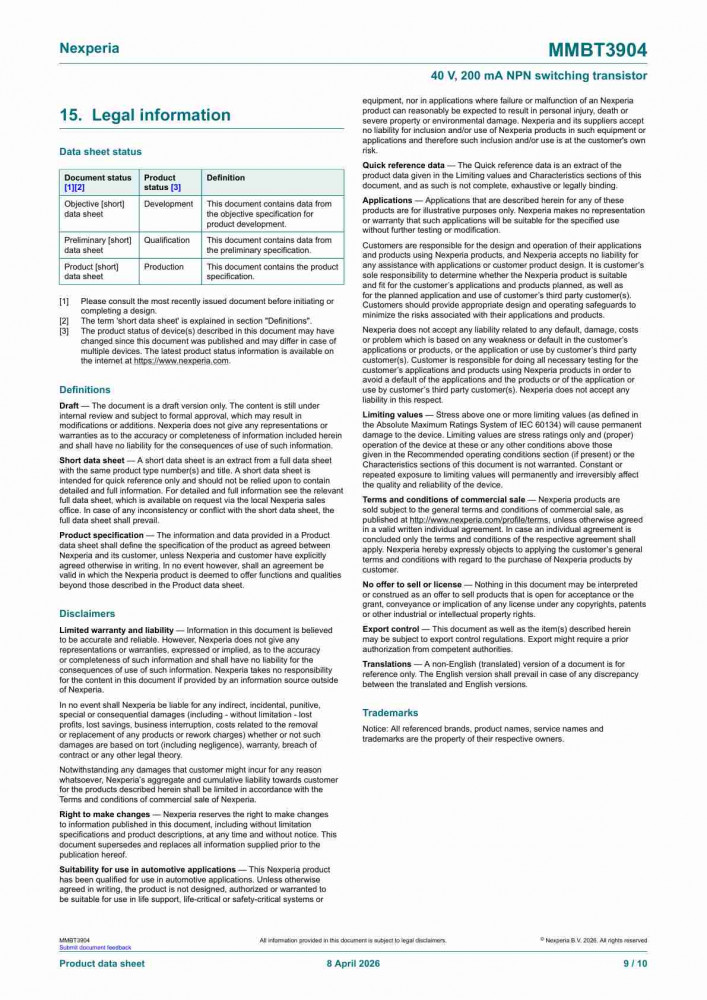 MMBT3904 datasheet page 9