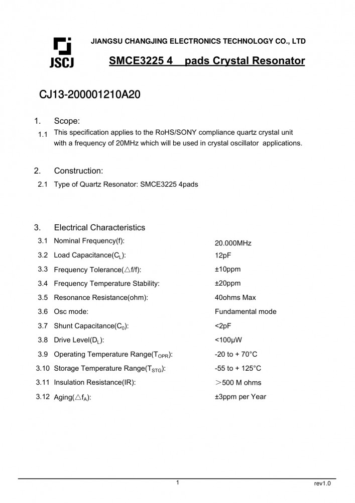 CJ13-200001210A20 datasheet page 2