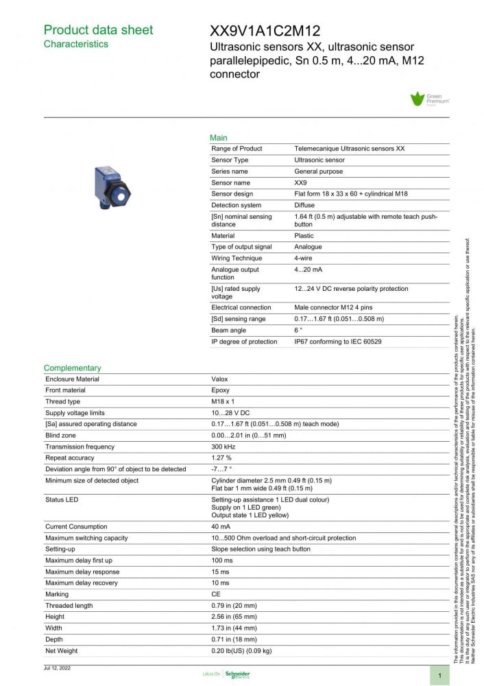 XX9V1A1C2M12 datasheet page 1