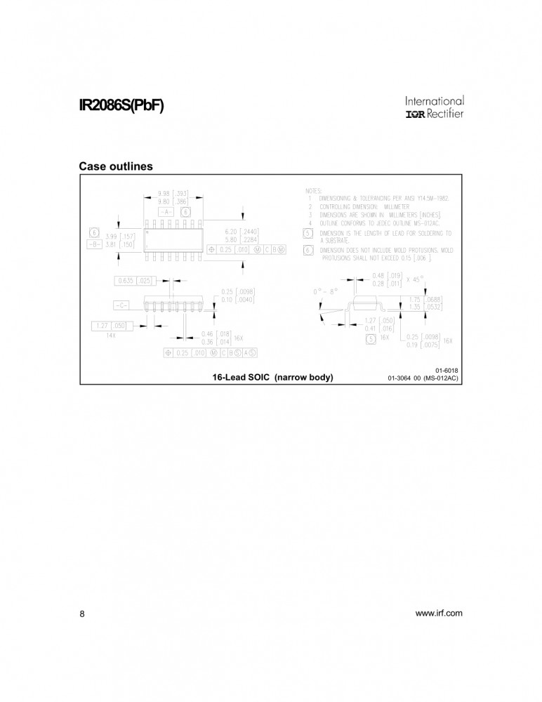 IR2086STRPBF technical document page 8