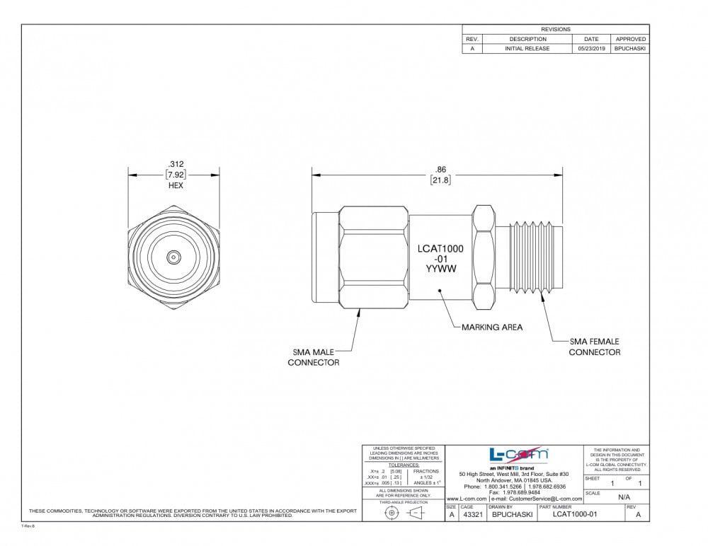 LCAT1000-01 technical document page