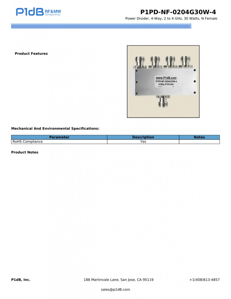 Product documentation image for P1PD-NF-0204G30W-4