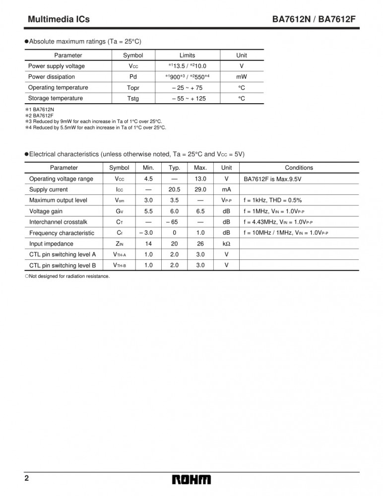BA7612F-E2 technical document page 2