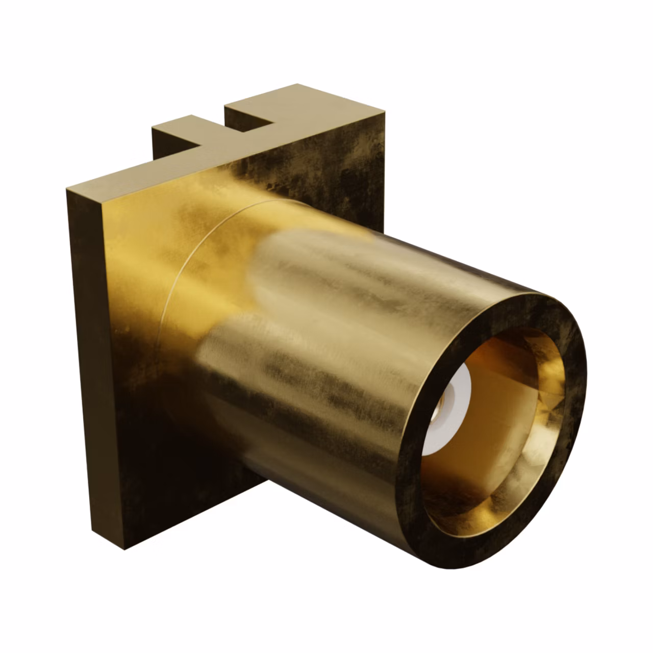 MCX Jack, Straight, PCB Receptacle, Edge Mount, Brass Body, Gold (Au) Plated, Bag, 50 Ohms for sale