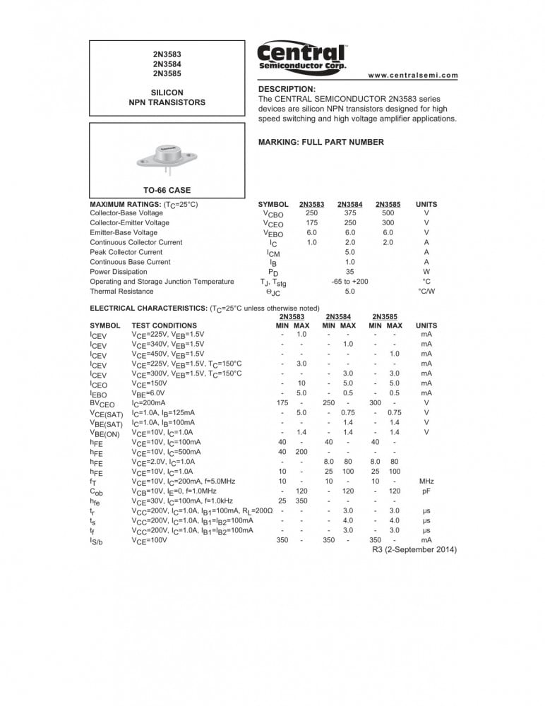 2N3584 PBFREE datasheet page 1