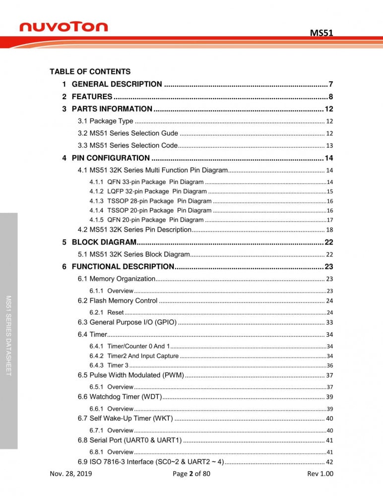 MS51TC0AE datasheet preview page 2