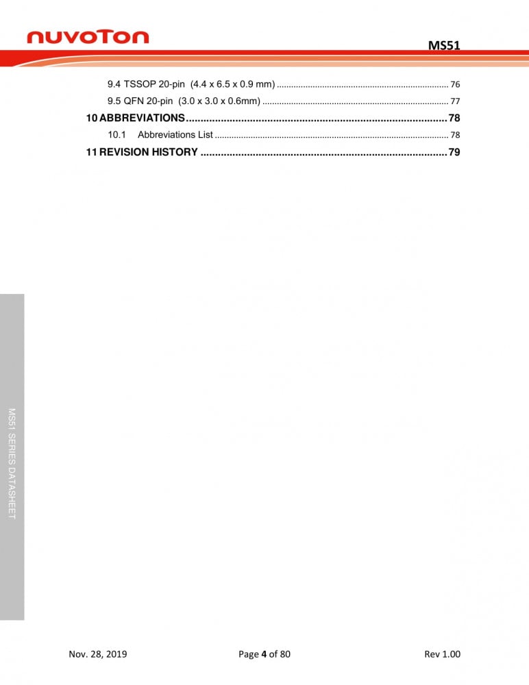 MS51TC0AE datasheet preview page 4
