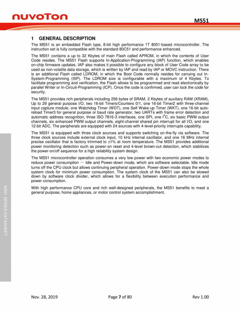 MS51TC0AE datasheet preview page 7