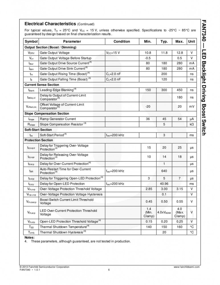FAN7340 datasheet page 7