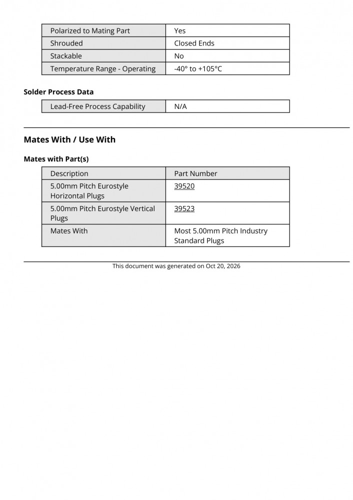 Technical document image 3 for MOLEX 395283036