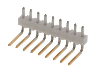 KK 254 Wire-to-Board Header, Single Row, Right-Angle, 9 Circuits, PA Polyamide Nylon, Gold (Au) Plating for sale