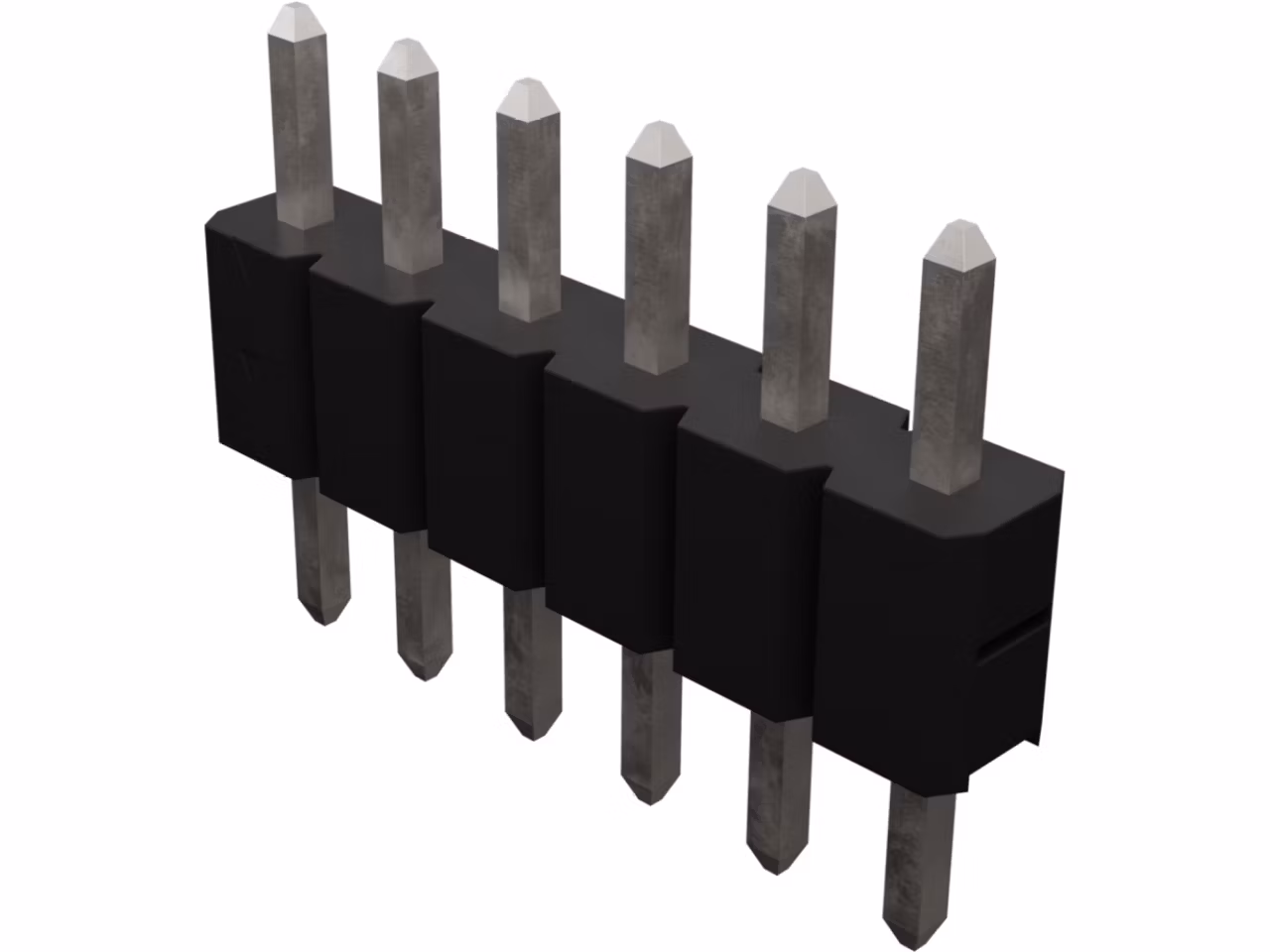Milli-Grid Header, Single Row, Dual Body, Through Hole, Vertical, 6 Circuits, Tin (Sn) Overall Plating, 3.00mm Stacking Height, 2.75mm Tail Length, Bag, Lead-Free for sale