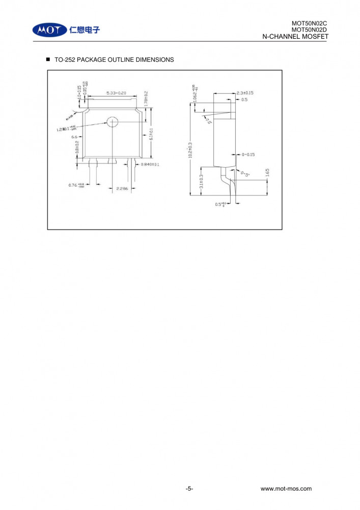 MOT50N02D datasheet page 5