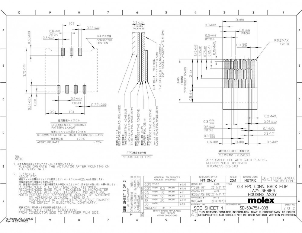 Molex 504754 drawing page 2