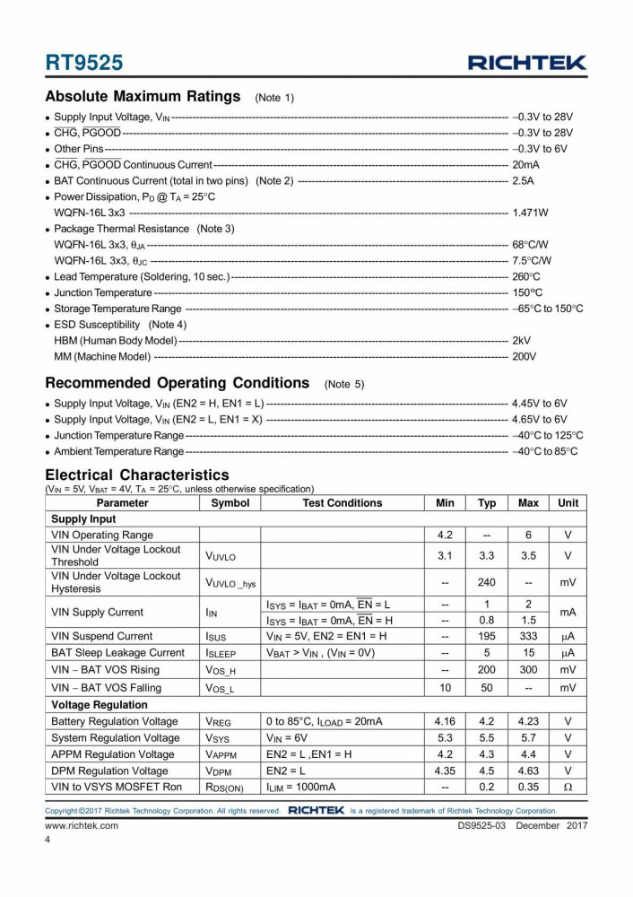 RT9525 technical document page 4
