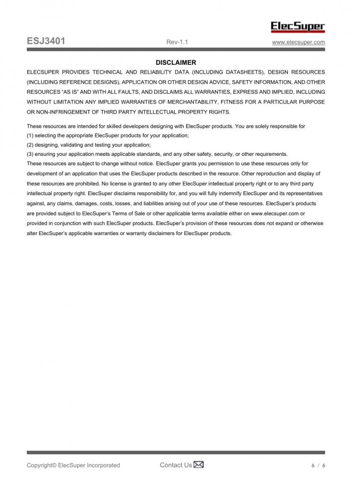 ESJ3401 datasheet page 6