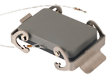 Heavy-Duty Standard (STD) Cover, Die-cast Aluminum, with 2 Levers, without Gasket, Size32A «66x40», Grey for sale