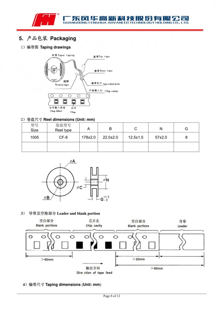 FH FPV160808G140PKT approval sheet page 9