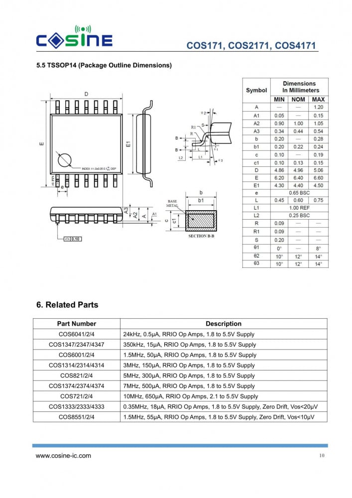 COS2171 datasheet page 10