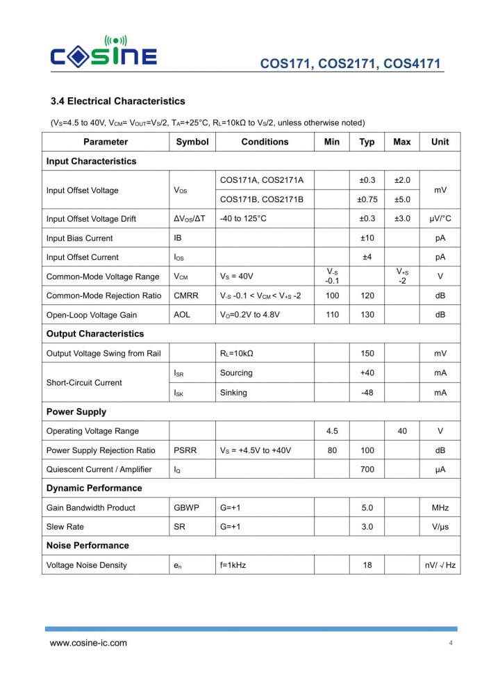 COS2171 datasheet page 4